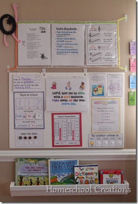 Homeschool Calendar and Morning Board